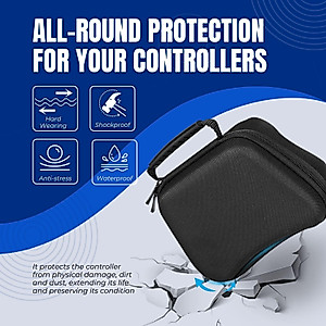 TNP Carrying Travel Storage Case for PS5 Controller, PS4 Controller, Xbox series X / S / Xbox One Controller, Nintendo Switch Pro Controller Holder Hard Shell Protective Cover EVA Accessories Pocket