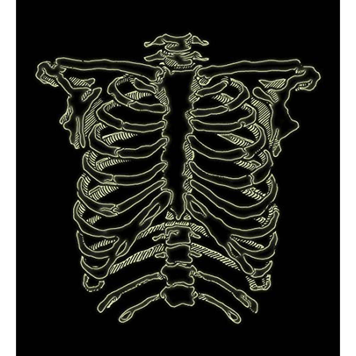 Glow in The Dark Skeleton T-Shirt with Face Skull Mask Bandana Balaclava Neck Gaiter Halloween Costume for Men, Women, Adults