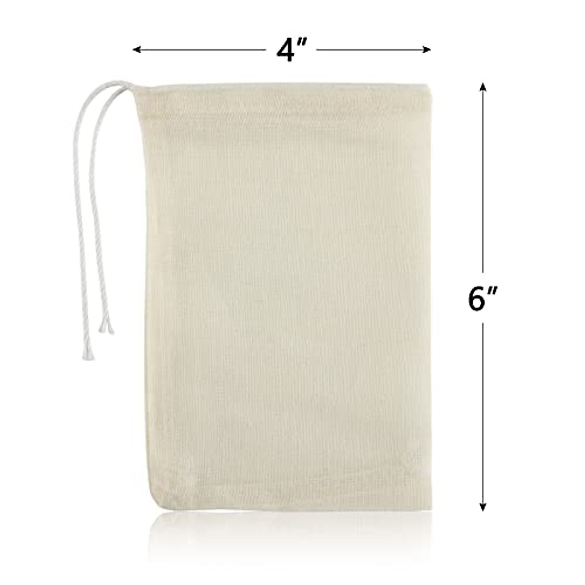 50PCS Muslin Bags with Drawstring, 4X6" Cotton Drawstring Bags Sachet Bag, Reusable Small Cloth Bags for Jewelry Pouch, Party Wedding Home Storage