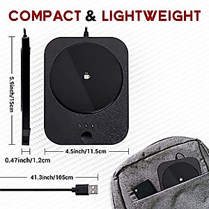 TickoLife BeverageWarmer,Coffer Warmer with 3 Temperature Settings, Portable,USB Charge,for Travel/Office Desks/Home,Black