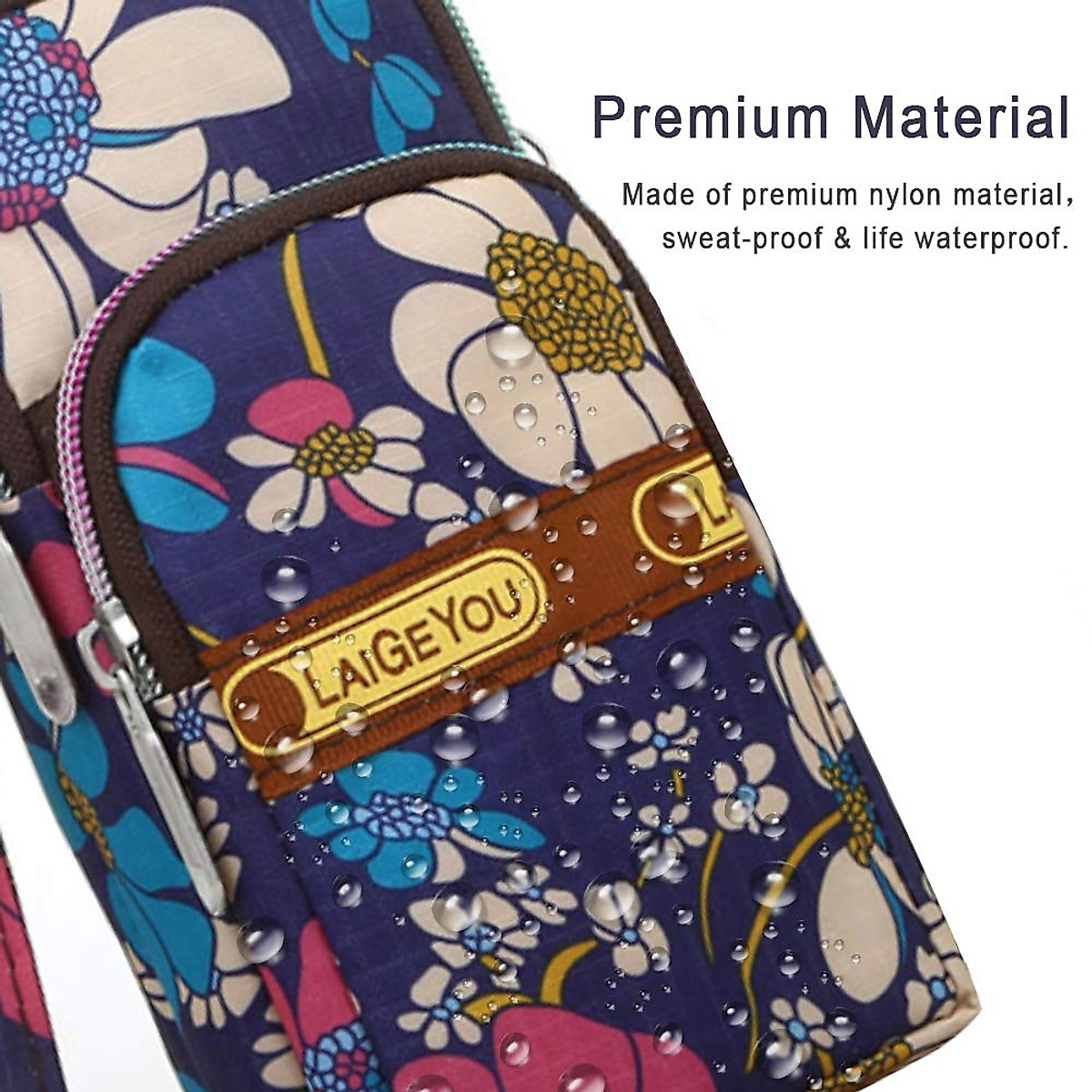 Sports Armband Outdoor Sweat-Proof Running Armbag Cross-Body Shoulder Casual Wallet Purse Gym Fitness Cell Phone Bag Key Holder for iPhone 13 Pro/12 Pro/Xs Max/Xr, Galaxy S10 Plus, Huawei P30 Pro (#2)