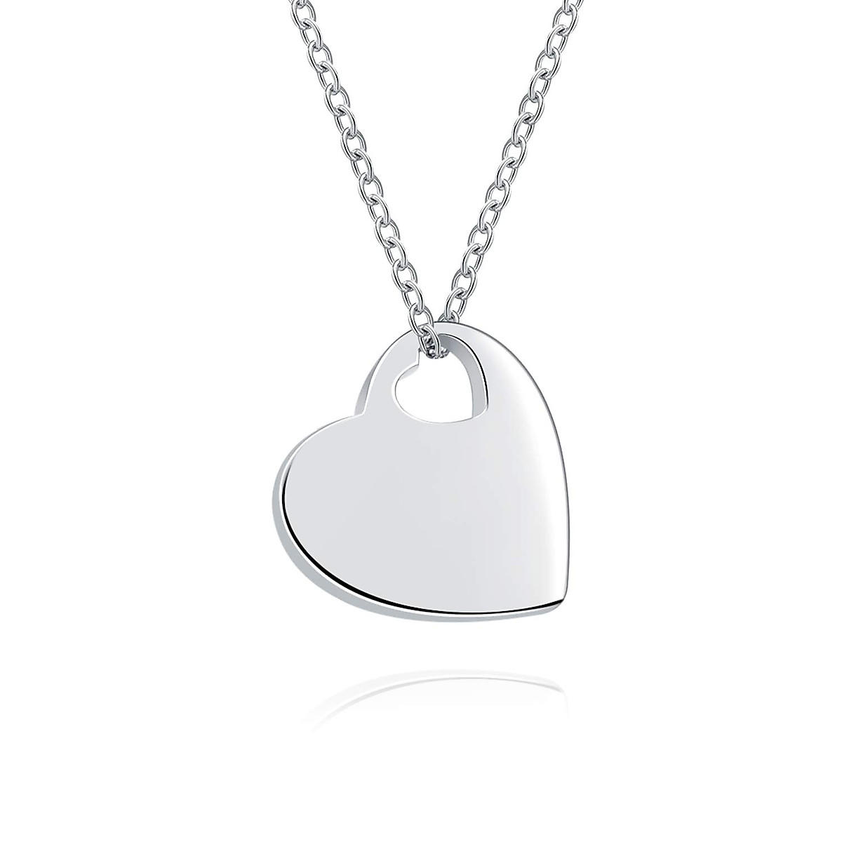 Jinlou Loved Ones Urn Pendant Necklace 925 Sterling Silver Keepsake Memorial Heart Cremation Jewelry for Women(Simple)