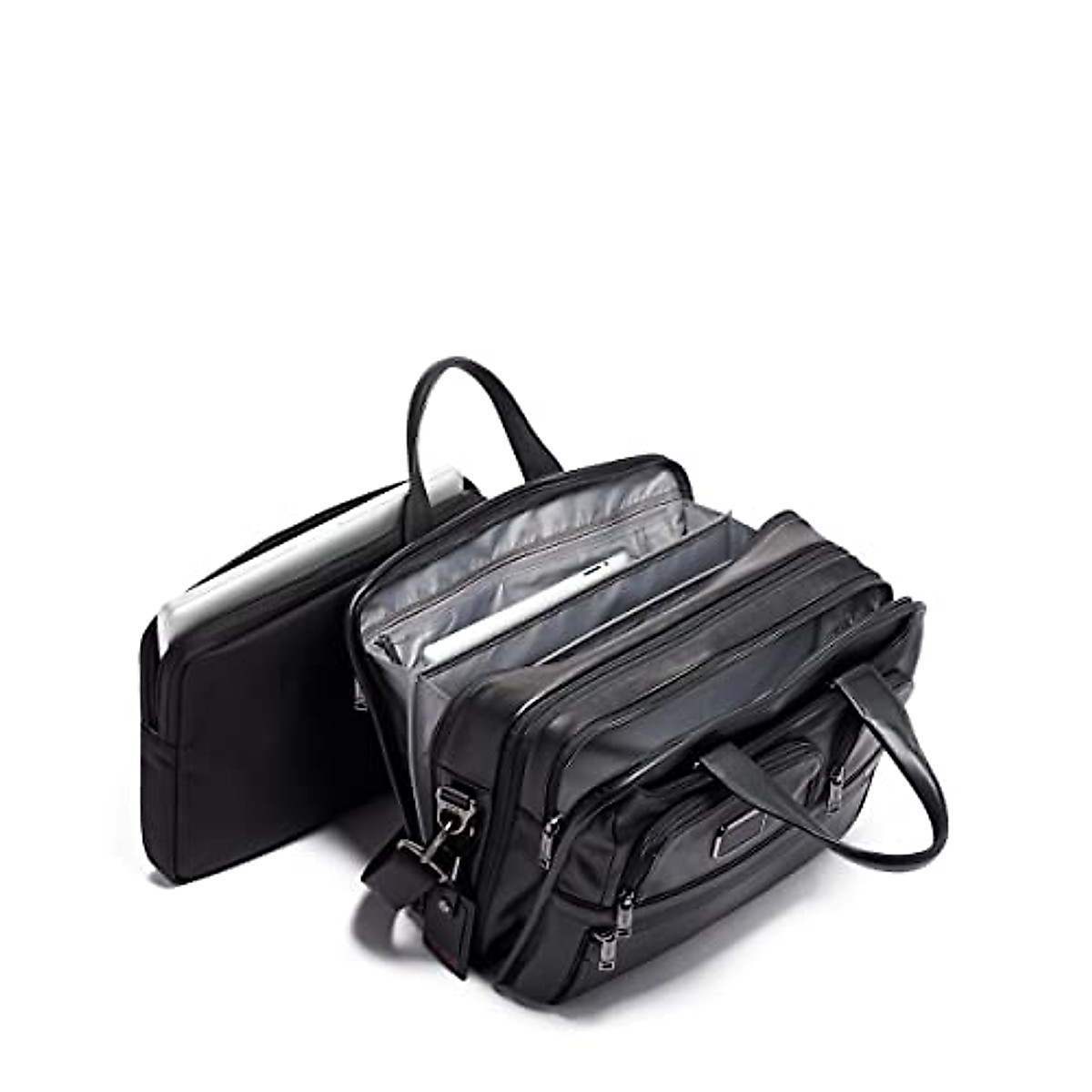 Tumi Briefcase, Official Genuine Alpha Expandable Organizer Laptop Brief, Black