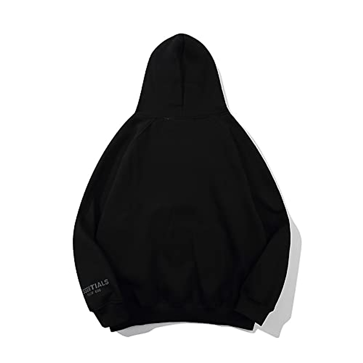 FEAR OF GOD ESSENTIALS Unisex Hoodie Hip Hop Couples Sweatshirt Pullover Printed Graphic Sportswear Tracksuit Sweater Kangaroo Pocket Small Black