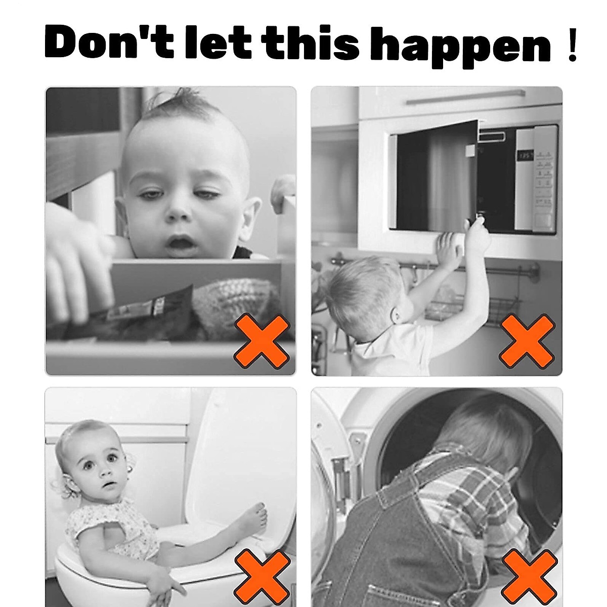 Closet Drawer Locks for Baby (2 Pack) and Child Safety Cabinet Locks with Upgraded Double Security Design for Cabinet Oven Closet Fridge Cupboards