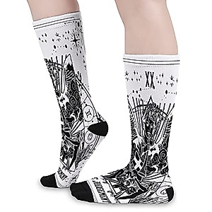 Tarot Card Judgement Socks for Women Socks for Men Crew Socks for Boys Mid Socks for Girls Stocking Stuffers for Teens Casual Athletic Sport Dress Socks