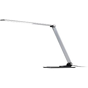 Monoprice WFH Aluminum Multimode LED Desk Lamp - Silver, with Wireless and USB Charging Port, 6 Brightness Levels, 5 Color Temperature Settings, Reduces Eye Strain and Fatigue, For Home, Office, Study