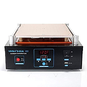 YIHUA 946A-III Digital LCD Screen Separator 5V 2A USB Power Supply with Built-in Long-Lasting Vacuum Pump for Mobile Ipad °F /°C （Aluminum Panel Size: 28cm x 22cm /11" x 8.7" ±0.05）