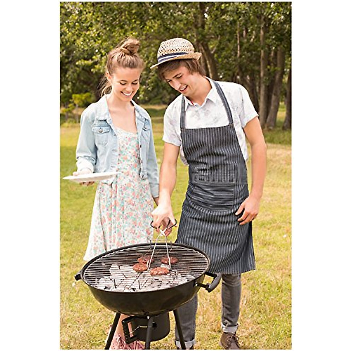 Stainless Steel Kitchen Tongs, Hiash 16 Inch Extra Long Scissor Tongs with Comfortable Handle for Barbecue Grilling