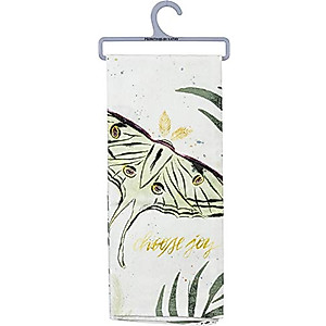 Primitives by Kathy 105260 Choose Joy Cotton Dish Towel, 28-Inch, Multicolor