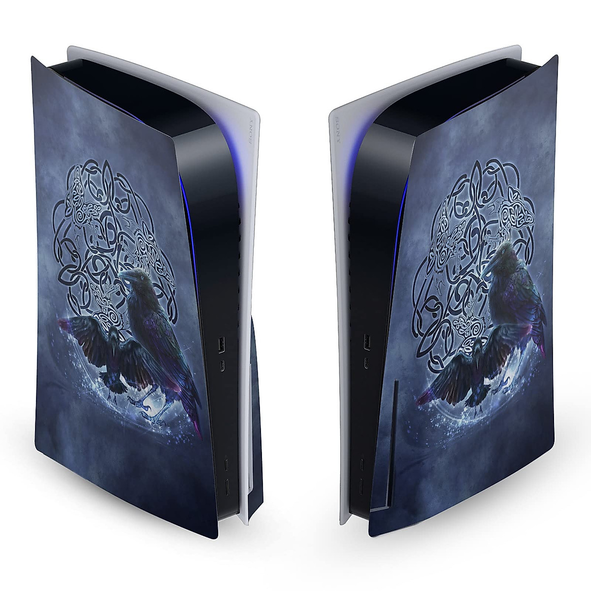 Head Case Designs Officially Licensed Brigid Ashwood Raven Art Mix Vinyl Faceplate Sticker Gaming Skin Decal Cover Compatible with Sony PlayStation 5 PS5 Disc Edition Console