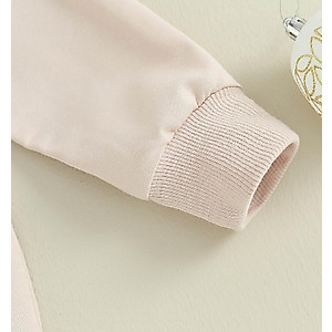 TheFound Baby Boy Christmas Outfit Christmas Vibes Print Sweatshirt Top Warm Pant Newborn Toddler Baby Christmas Outfit 0-3T (Apricot, 6-12 Months)