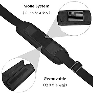 TRIWONDER Bag Shoulder Strap Replacement Adjustable Shoulder Strap with Padded Metal Hooks for Tactical Pouch Shoulder Bag Luggage Duffel Bag Laptop Case Crossbody Bag Pet Carrier(Black)