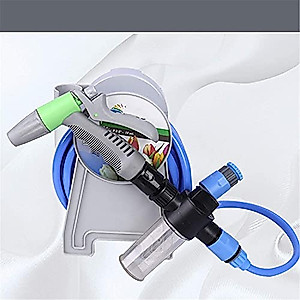 Wall Mounted Hose Holder Watering Hose Car Car Wash Water Gun Household Gardening Watering Storage Hose Reel Cast Iron (Color : Blue, Size : One Size)