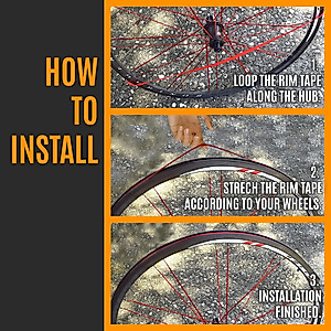 Epessa Bike Bicycle Rim Strip Rim Tape Fits Size 12" 14",16",20",24" 26", 27.5", 700C-A Pair