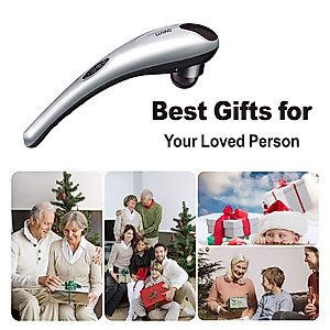 Handheld Deep Tissue Massager Percussion Massage Machine for Muscles Back Neck Shoulder Leg- Hand Held Electric Back Massager for Neck and Back Full Body Pain Relief and Relaxation