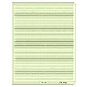 Rite in the Rain Weatherproof Hard Cover Notebook, 8 3/4" x 11 1/4", Green Cover, Universal Pattern (No. 970F-MX)