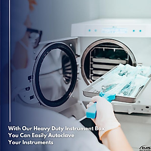 Multipurpose Instrument Box Stainless Steel Container Tray with Lid for Lab Instrument Supplies to Store, Arrange, Transfer, Organize - 7"L x 3"W x 1.5"H