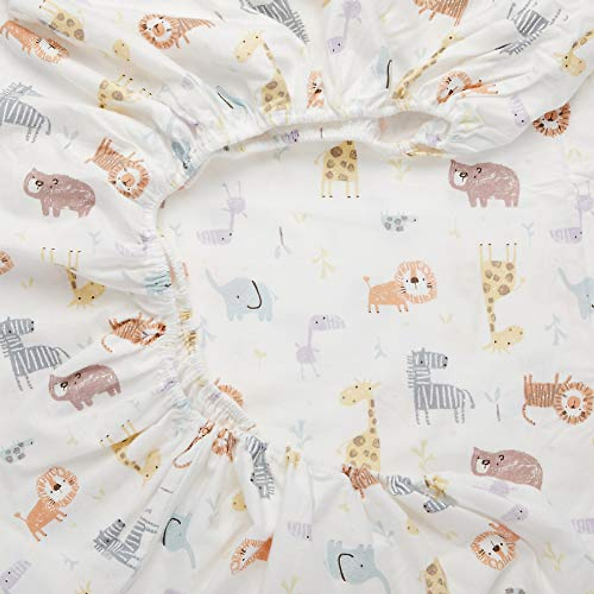 Trend Lab Crayon Jungle Deluxe Flannel Fitted Crib Sheet, Multi