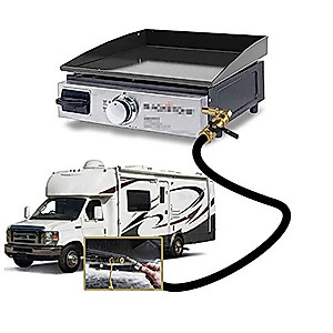 MENSI 12FT Male/Female Quick-Connect RV Propane Extension Hose Compatible with Blackstone 17"/22" Griddles