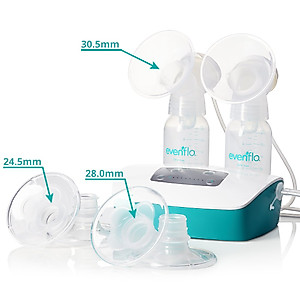 Evenflo Feeding Hospital Strength Deluxe Advanced Breast Feeding Closed System Double Electric Pump with 32 Settings - Additional Accessories Included