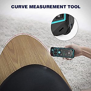 MiLESEEY R2B 200ft Laser Measure Tool with Built-in Wheel for Curved Measure, Digital Measuring Tape with Angle Sensor, Pythagorean, Point to Point, Area and Volume Measure