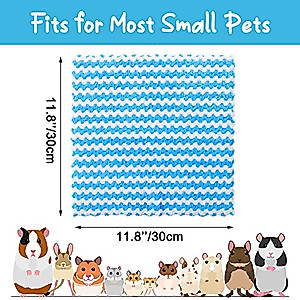 6 Pieces Guinea Pig Soft Blankets, Rabbits Hamster Cage Liner Supplies, Fleece Fabric Bedding Mats Bath Towels for Small Animals Pets Puppy Kitten Hedgehog Squirrel Accessories