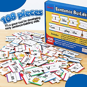 Aizweb Sentence Building,Sight Word Games for Kindergarten 1st 2nd Grade Classroom Must Haves,Montessori Phonics Reading Learning Games,Speech Therapy Special Education Manipulative Toy for Teacher