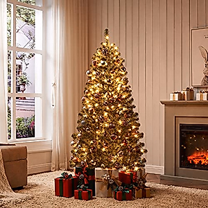 New One 5 Feet Christmas Tree Prelit Artificial Christmas Everett Pine Tree, with 424 Branch Tips, 200L Incandescent Clear Lights