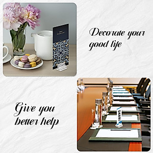 NEETUE 80 Pcs Place Card Holders for Table, Clear Game Card Stands Plastic Game Piece Holder for Wedding Cards, Photos, Party Favor, Pictures Display (Clear)