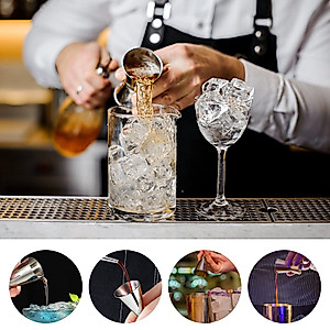 2PCS Stainless Drink Measuring Cup Steel, Cocktail Measuring Cup Jigger for Easy Measuring Bottle Pourer for Bar Party Wine Drink Cocktail Shakers