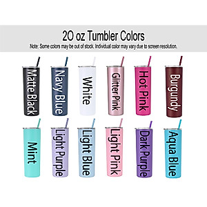 Heartbeat Nurse's Personalized Laser Engraved 20 oz Stainless Steel Skinny Tumbler with Custom Stethoscope by Avito - Includes Straw and Lid - Nurse RN, CNA, PA - Nurse Gift