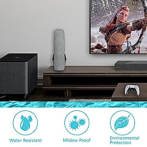 Geekria Console Skin Cover for Playstation PS5, Protective Dust Cover for PS5 Console Digital Edition, Game Discs Pockets, Waterproof Dustproof Shell Cover for PS 5 Accessories (Grey)