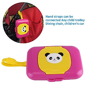 Wet Wipes Storage Box, Cute Baby Travel Wipe Case Child Wet Wipes Box Changing Dispenser Refillable Container for Home Bathroom Outdoor Storage Holder