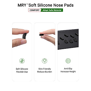 Mryok Replacement Nose Piece Nose Pads for Oakley Flak 2.0/Flak Jacket/Half Jacket/Half Jacket 2.0/Fast Jacket Sunglass - Black