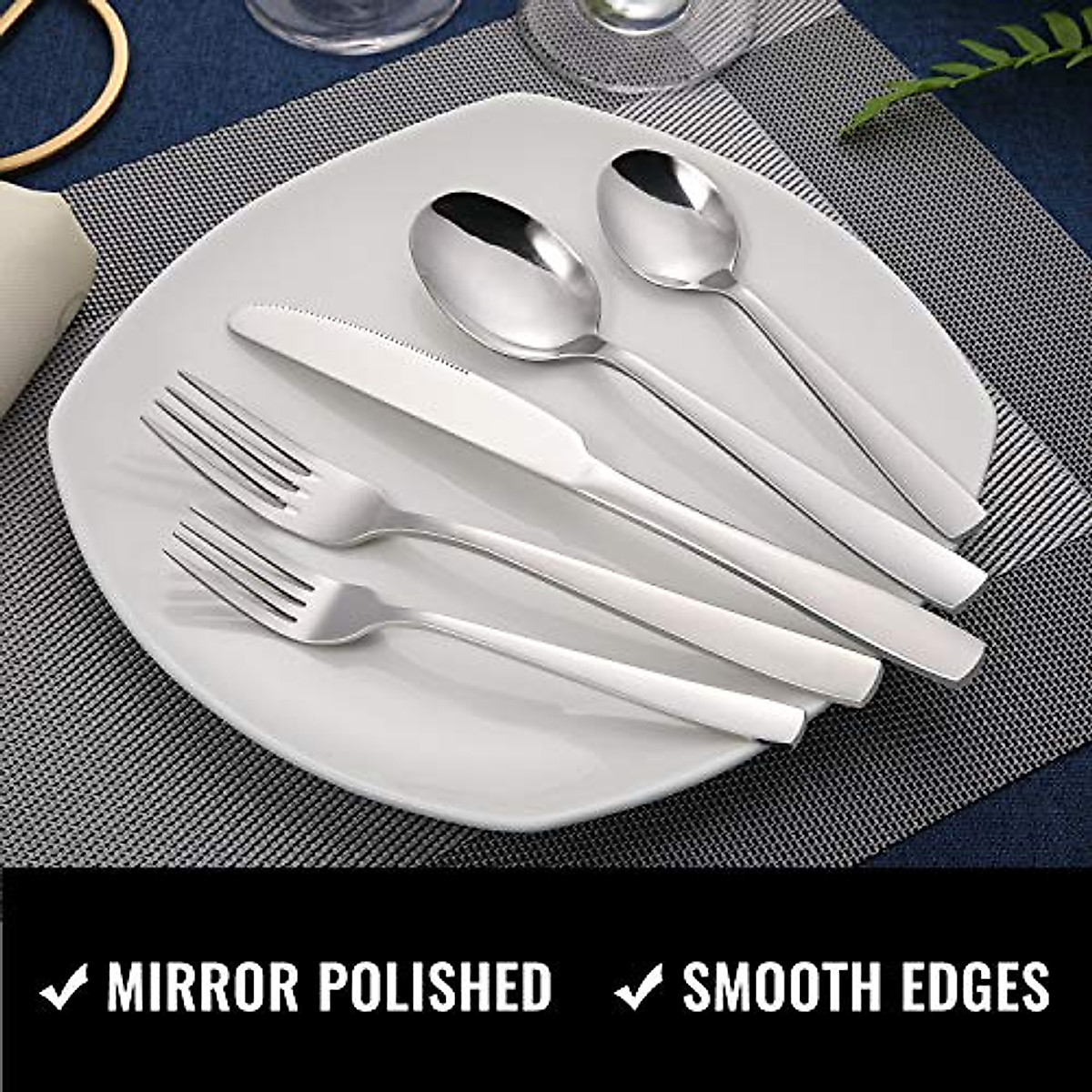 Hiware 72-Piece Silverware Set for 12, Stainless Steel Flatware Cutlery Set For Home Kitchen Restaurant Hotel, Mirror Polished, Dishwasher Safe