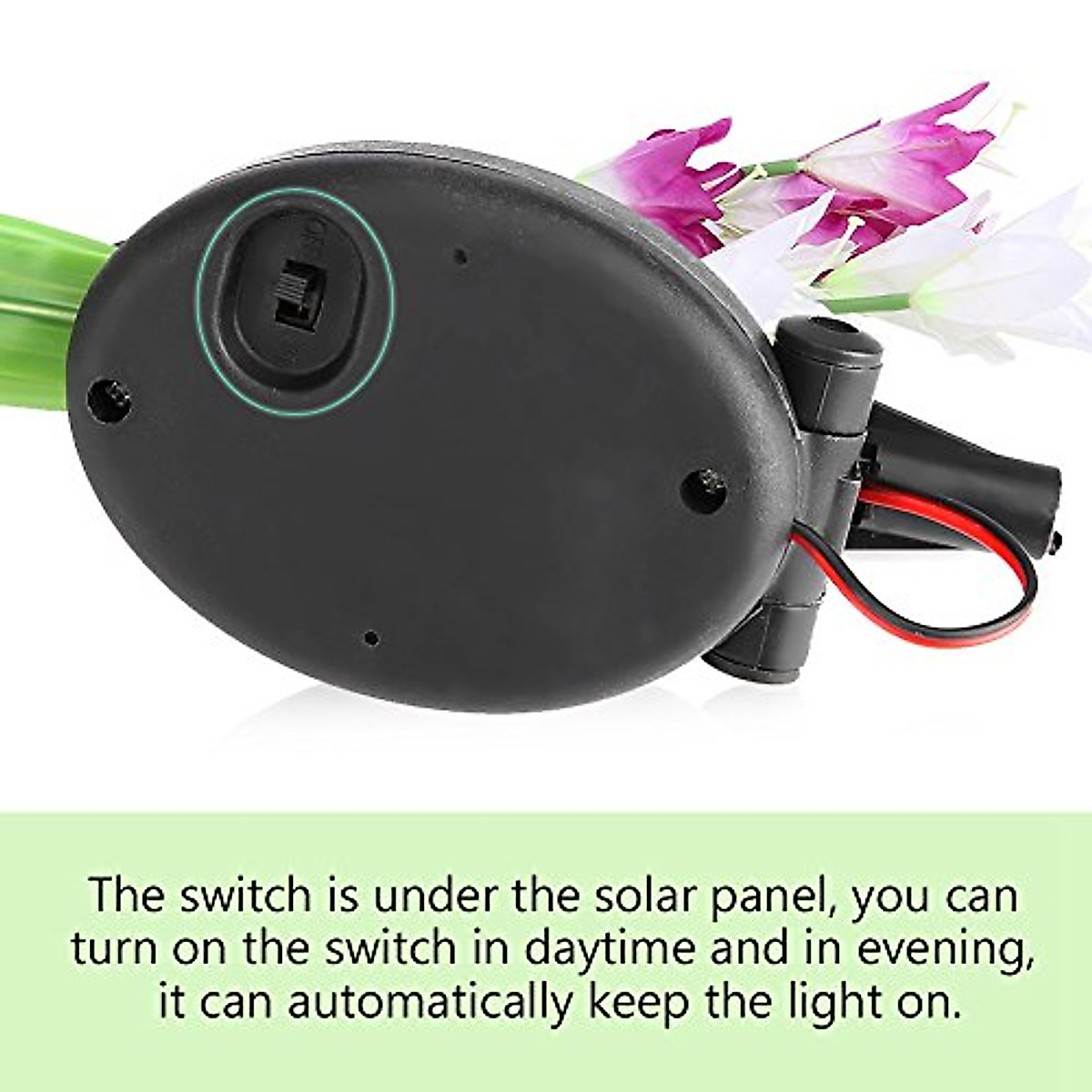 PBOHUZ Solar Flower Light-2Pcs Solar Power LED 4 Heads Calla Flower Night Lamp Light for Home Garden Lawn Decoration