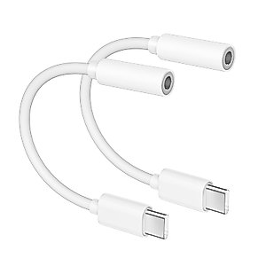 [MFi Certified] 2 Pack Headphone Adapter for iPhone 15,USB Type C to 3.5mm Female Headphone Jack Adapter Aux Audio Dongle Compatible with iPhone 15/15 Plus/15 Pro/15 Pro Max,Galaxy S23 S22 Ultra