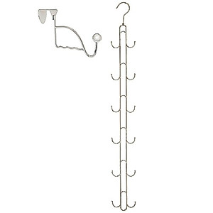 Luxury Purse Hanger Organizer for Over Door/Closet- Max Purse Storage, Handbag Holder Rotates 360, Heavy Duty Chrome Holds 50lbs; Purses, Handbags, Totes, Crossbody, Backpacks, Fanny, Belt Bags