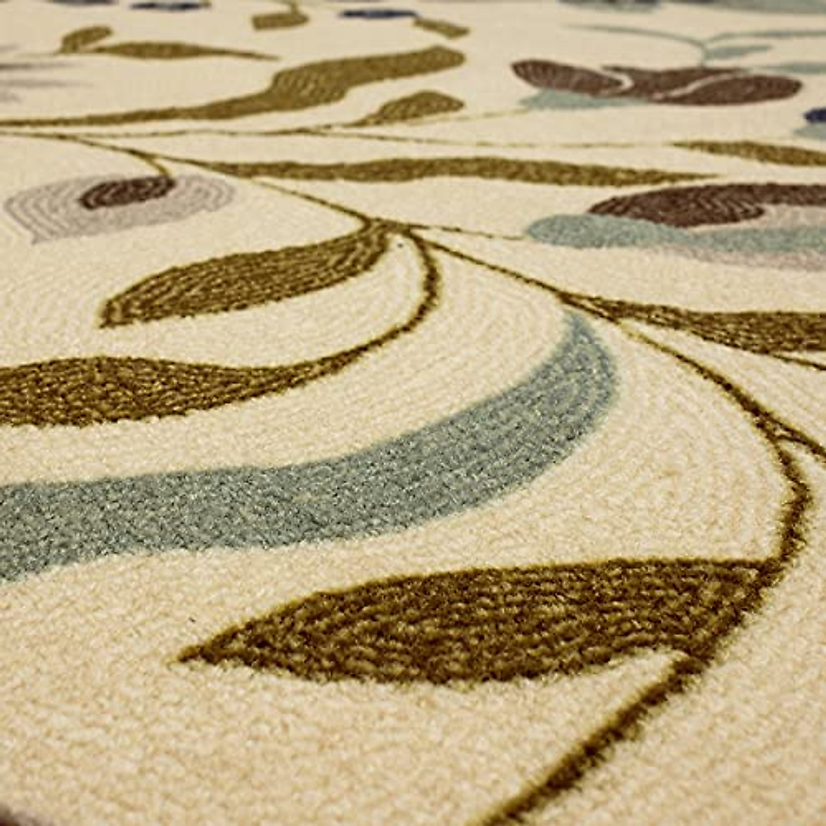 Mohawk Home Floral Nylon Area Rug, 5' x 8', Clarita Blue