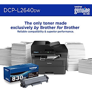 Brother DCP-L25 Series Monochrome All-in-One Laser Printer for Home Office, Print, Scan, Copy, Wireless, 36 ppm, 2400 x 600 dpi, Automatic Duplex Printing, with MTC Printer Cable
