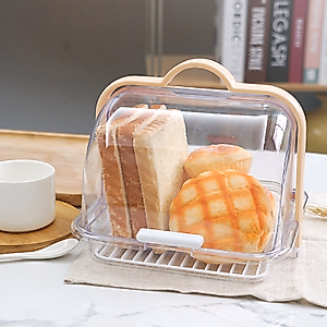 MineDecor 3-in-1 Acrylic Cake Carrier with Stand and Lids 2 Layer Cake Plate with Dome Cover Clear Cake Holder for Cupcakes Chips Fruits Vegetable Salads Bowl
