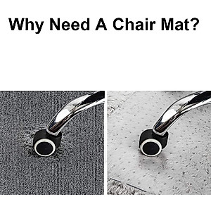 Office Chair Mats for Carpet, and Tile Floors - Protect Floors and Enhance Workspace Comfort Ideal for Home Office and Gaming, and Durable (Convex with Lip, 36''*48'')
