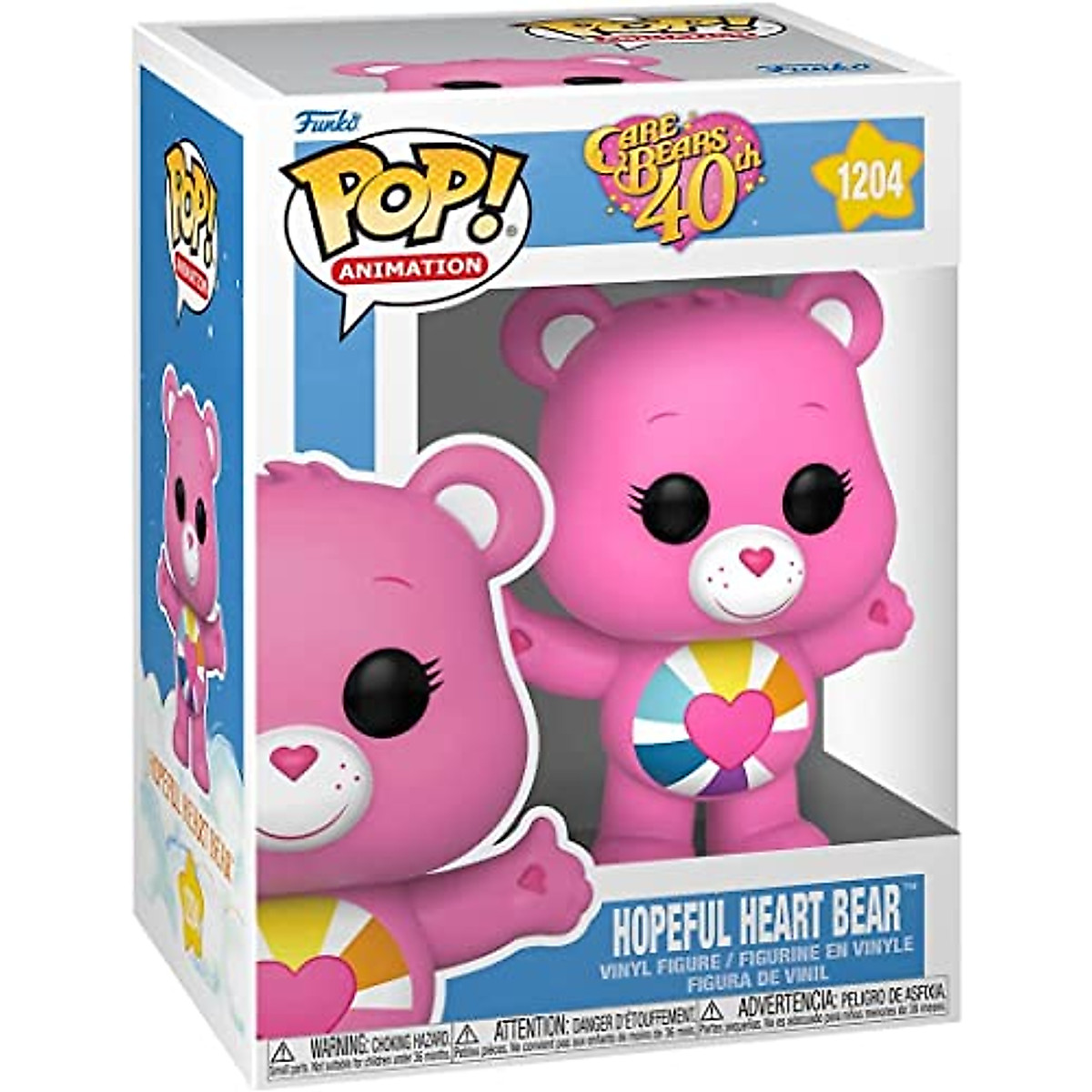 Funko POP! Animation: Care Bears 40th Anniversary - Hopeful Heart Bear Bundled with a Byron's Attic Pop Protector