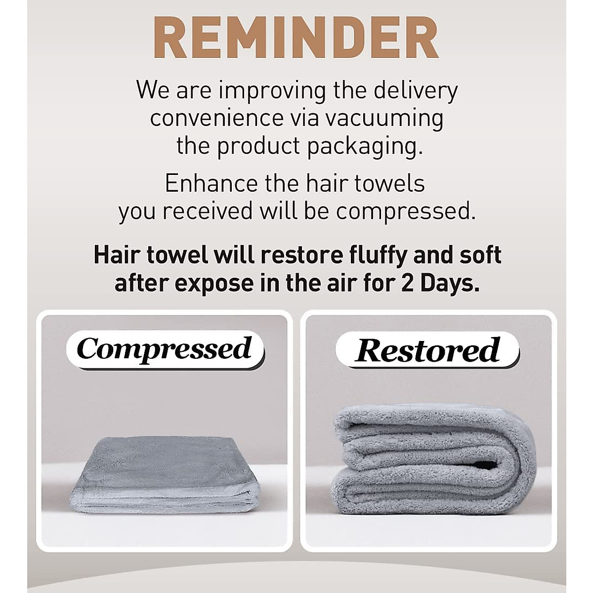 Hicober Microfiber Hair Towel, 3 Packs Hair Turbans for Wet Hair, Drying Hair Wrap Towels for Curly Hair Women Anti Frizz