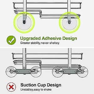 Thideewiz 4 Tier Silver Hanging Shower Caddy Over Shower Head