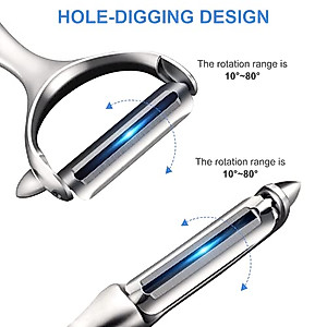 NileHome Vegetable Peeler, Potato Peelers For Kitchen Apple, Veggie, Fruit, Potatoes, Carrot Peeler Stainless Steel Potato Peeler Hand(2pcs)