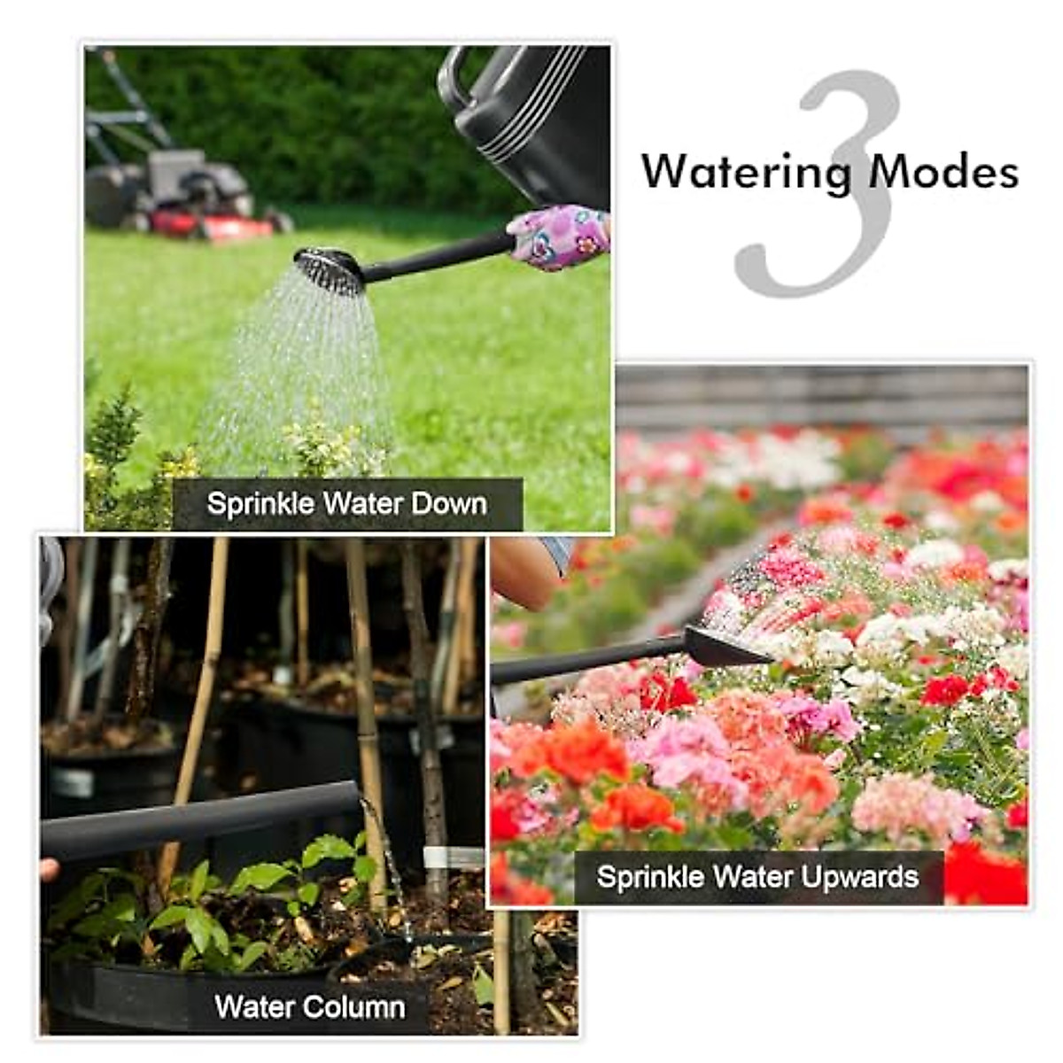 2 Gallon Watering Can for Outdoor Plants,Plant Watering Can with Removable Long Spout and Stainless Steel Shower Head,Large Garden Watering Can for House Plant Flower Vegetable