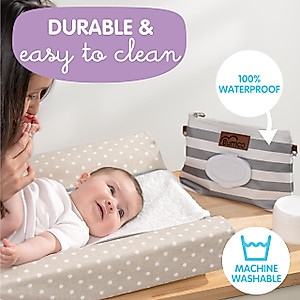 Bumco Diaper Clutch - Portable Wipes Dispenser & Baby Travel Essentials, Airtight Refillable Wipes Container