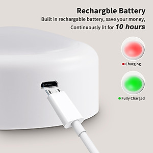 Facaimo RGB Wall Sconces Set of Two, Battery Rechargeable Wall Lighting with Remote Control, Cordless Wall Lamp Sconces Dimmable Magnetic Wall Sconce for Bedroom Living Room Hallway